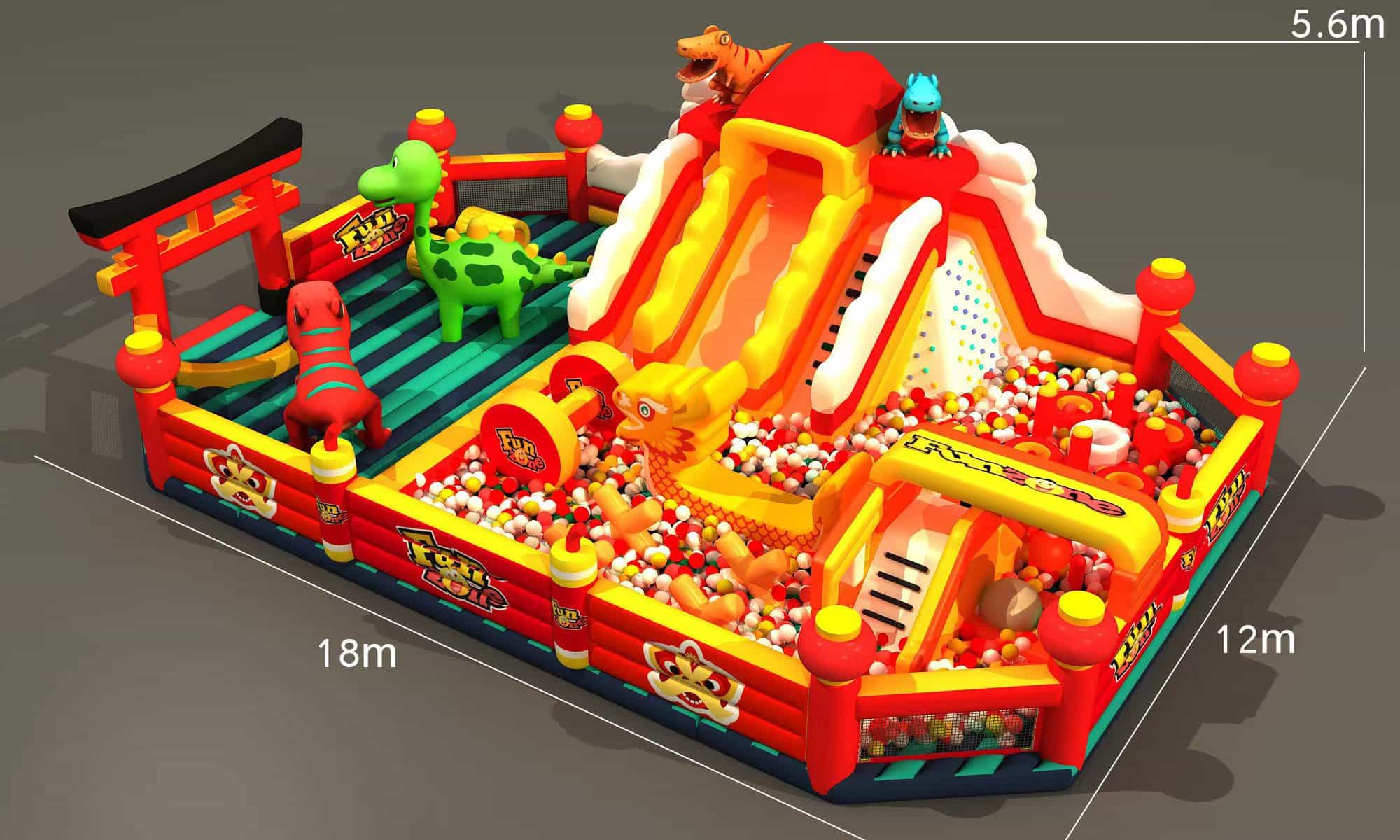 Commercial Chinese Dragon Style Chinatown Inflatable Bouncer Ball Pool ...